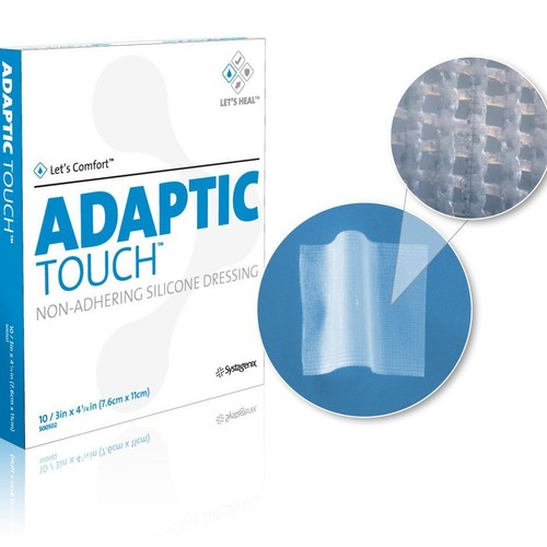 Adaptic Touch Non Adherent Silicone Dressing 7.6cm x 11cm x 10 ...