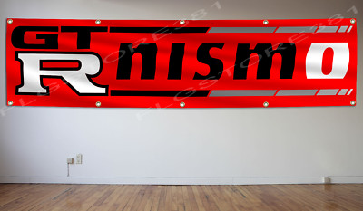 Nissan GTR Banner 2X 2x8ft Racing Performance Sports Car Garage Wall ...