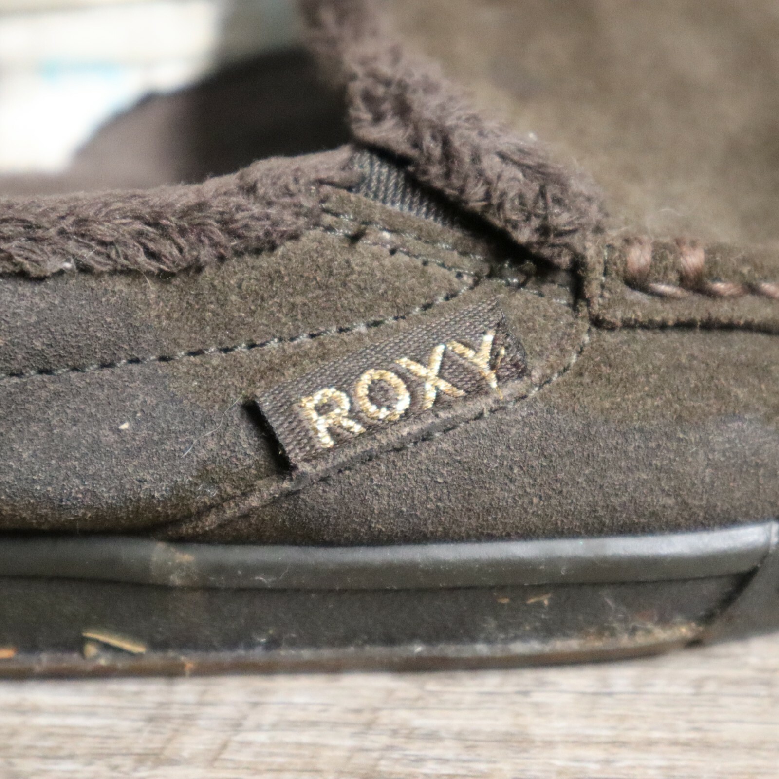 Roxy Logo Brown Fiona Suede Loafers Slip on Shoes Woman's Size 7 457A05 ...