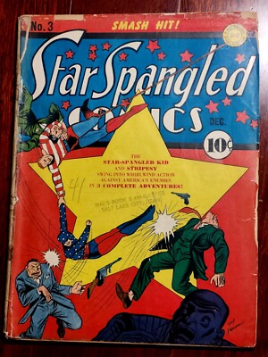 Star Spangled Comics #3 (DC Comics Dec 1941) Good+ Early Golden Age ...
