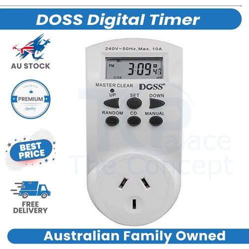7 Day/24hrs Mains Digital Power point Electrical Timer 12/24 Time 10A ...