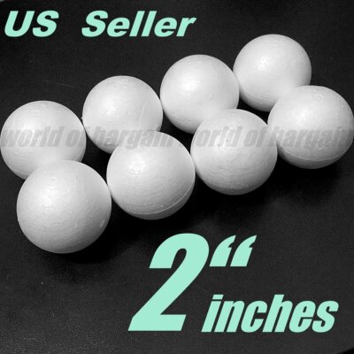 2" inch Balls Round White Foam Polystyrene Sphere Forms Art Craft C086 ...