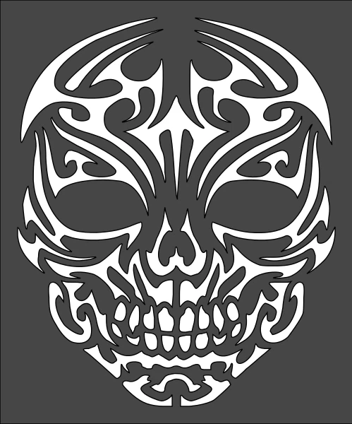 Skull Cut Out Stencil