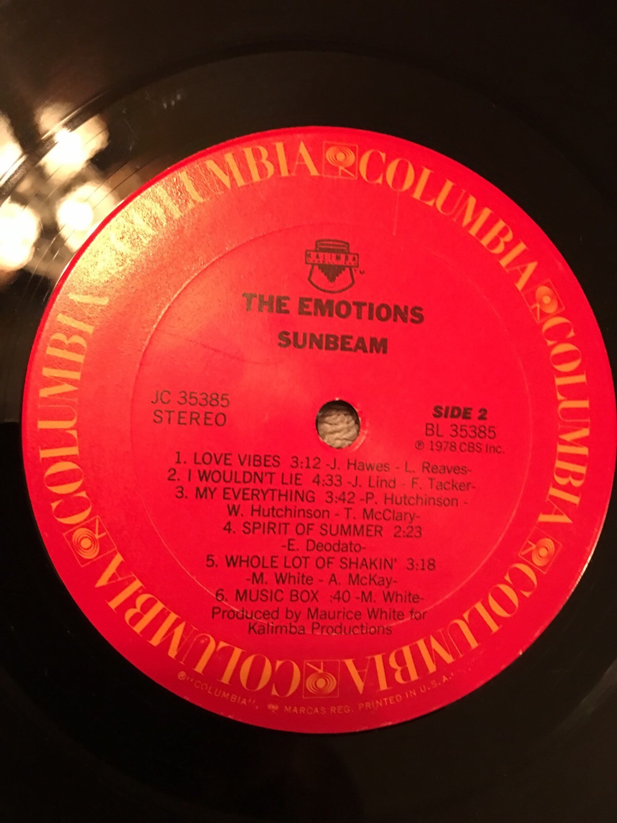The Emotions Sunbeam Vintage Vinyl Record Album 1978 | eBay
