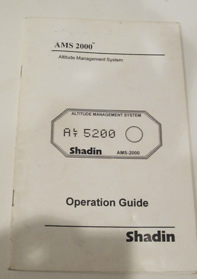 AIRCRAFT GUIDE SHADIN AMS-2000 OPERATION GUIDE AMS 2000 | eBay