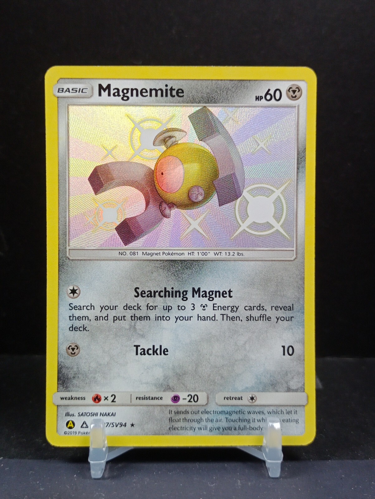 Pokémon TCG Magnemite Hidden Fates SV27/SV94 Holo Shiny Holo Rare | eBay