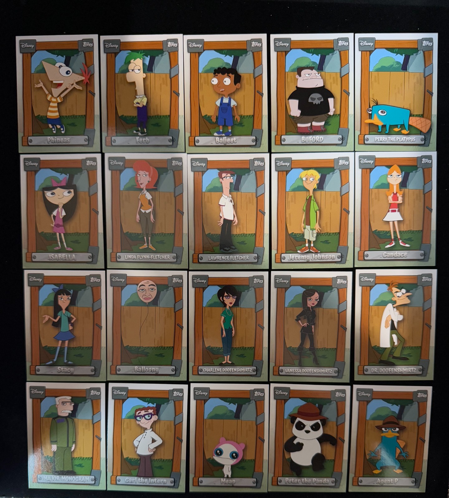 2026 Topps Disney Neon Phineas and Ferb Complete Set P&F1 - P&F20 | eBay