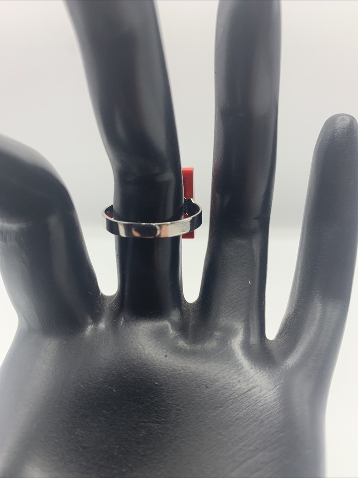 Lego Ring Red Square Made With 100% Lego Bricks Handmade | eBay