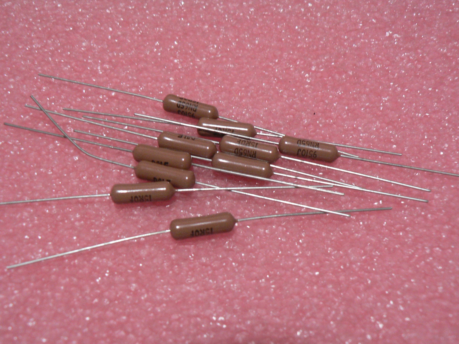 100 PCS VISHAY DALE RN65D15R0F 15 OHM .5 WATT ±1% CMF-65 METAL FILM ...