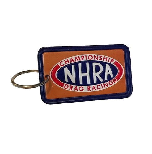 NHRA CHAMPIONSHIP DRAG RACING KEYCHAIN Handmade+Painted Genuine LEATHER ...
