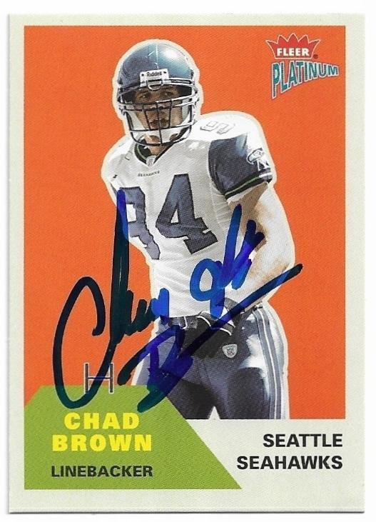 CHAD BROWN Autographed Signed 2002 Fleer Platinum card #95 Seattle ...