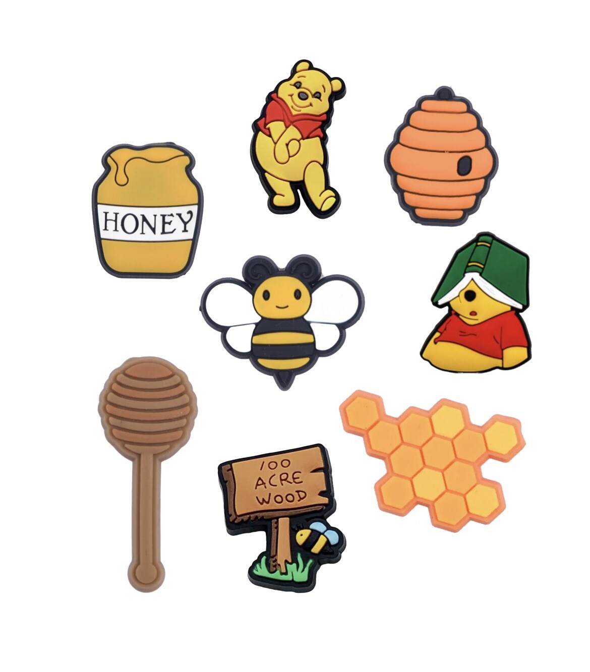 Winnie The Pooh Themed Croc Charms Honey Bee Cute Jibbitz | eBay