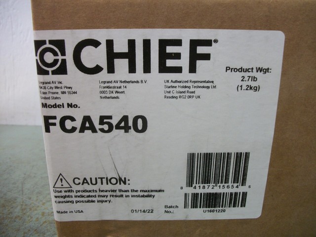 Chief FCA540 Fusion Power Outlet Housing Accessory for sale online | eBay