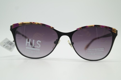 Sunglasses HIS HS153 Black Multicolored Oval Sunglasses Glasses New | eBay