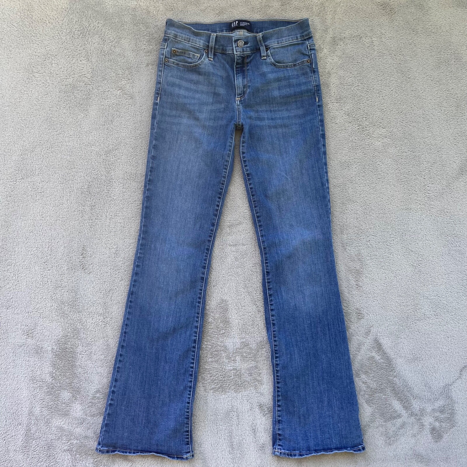 Gap Jeans Womens 27 Blue Perfect Bootcut Midrise Stretch Medium Wash ...