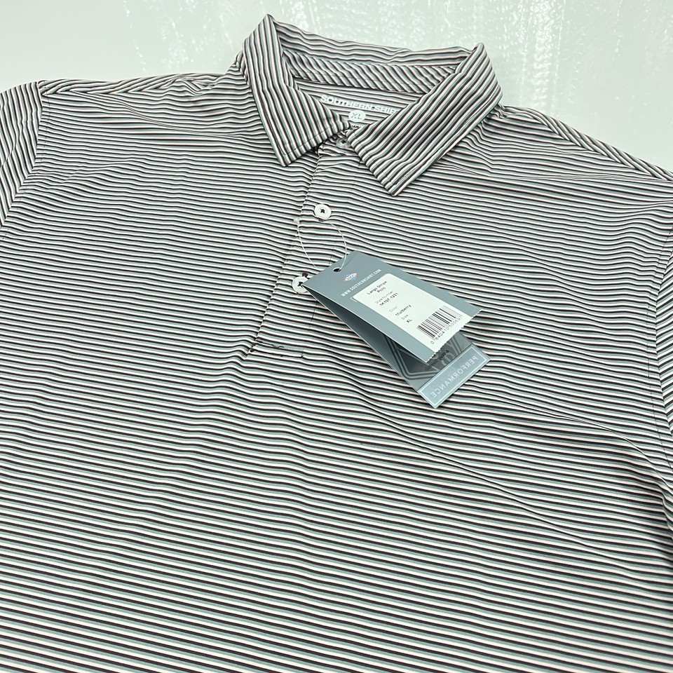 Southern Point Co Largo Stripe Men's XL Short Sleeve Polo Shirt Stretch ...