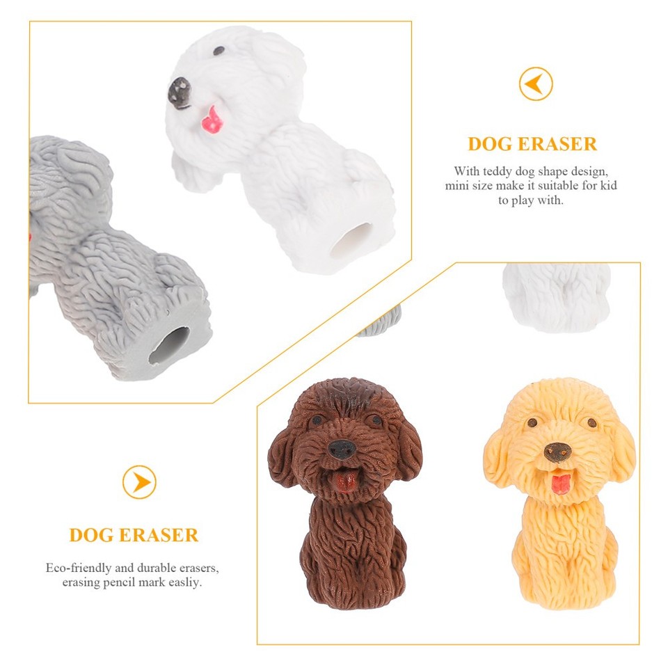 20Pcs puppies toys for kids Pencil Erasers Desk Pets Erasers Cartoon ...