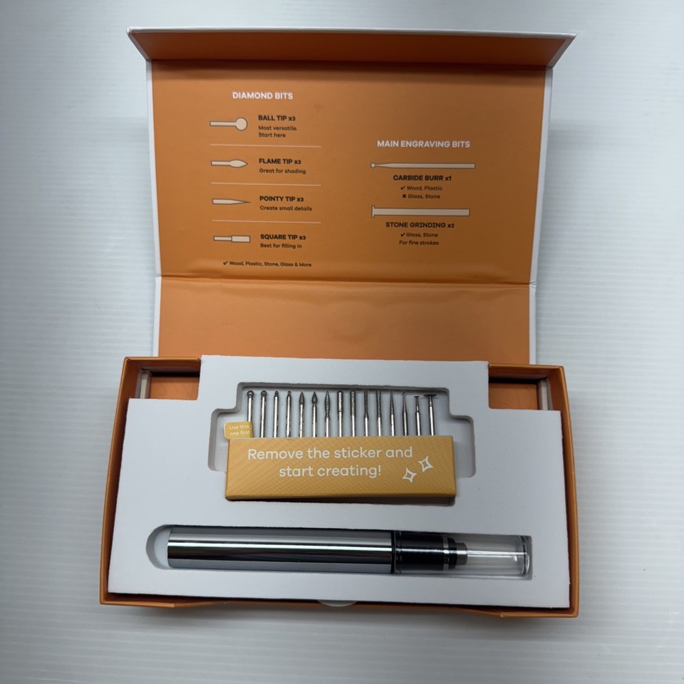 Resparked Customizer Engraving Pen Precision Handheld Engraver 15 Bits Open Box | eBay