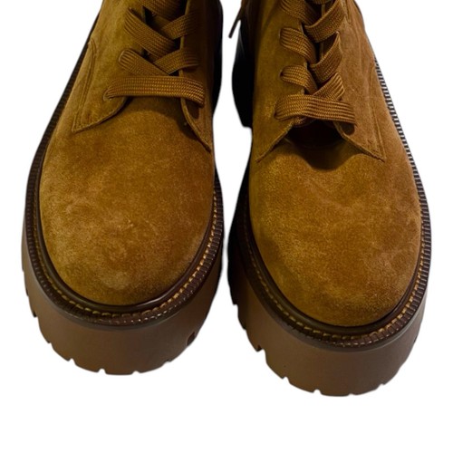 Sam Edelman Booties Womens Size 8.5 Frontier Brown Evina Suede Platform ...