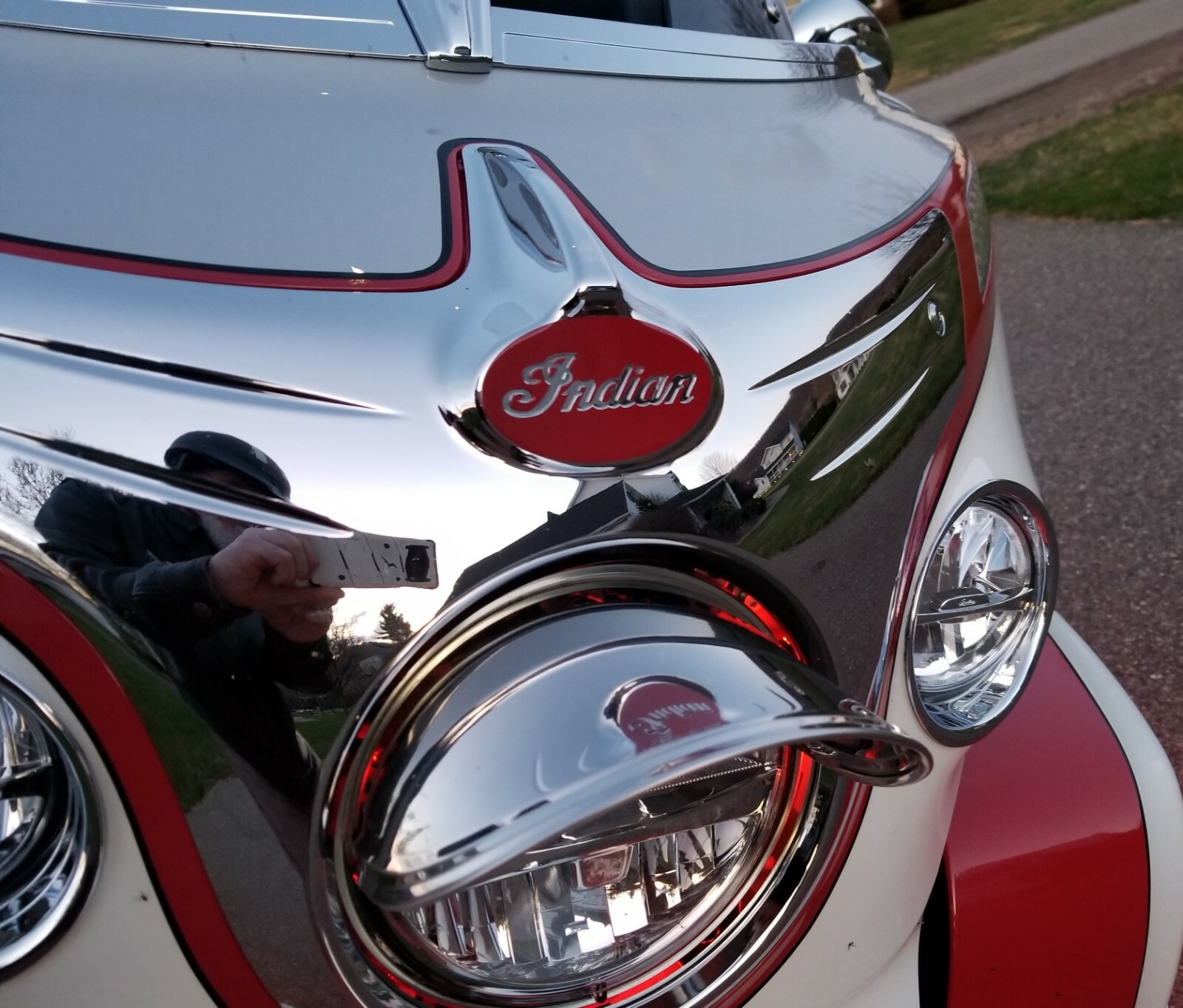 Indian Roadmaster/Chieftain Headlight Bezel Background Decal/Sticker ...