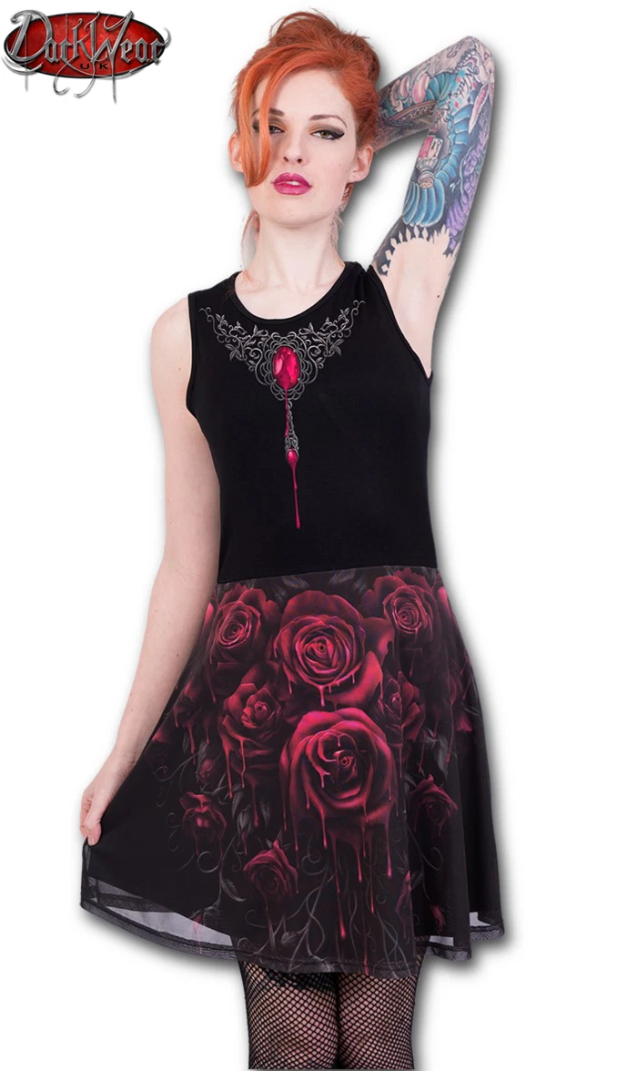 Gothic Bleeding Rose Tattoo