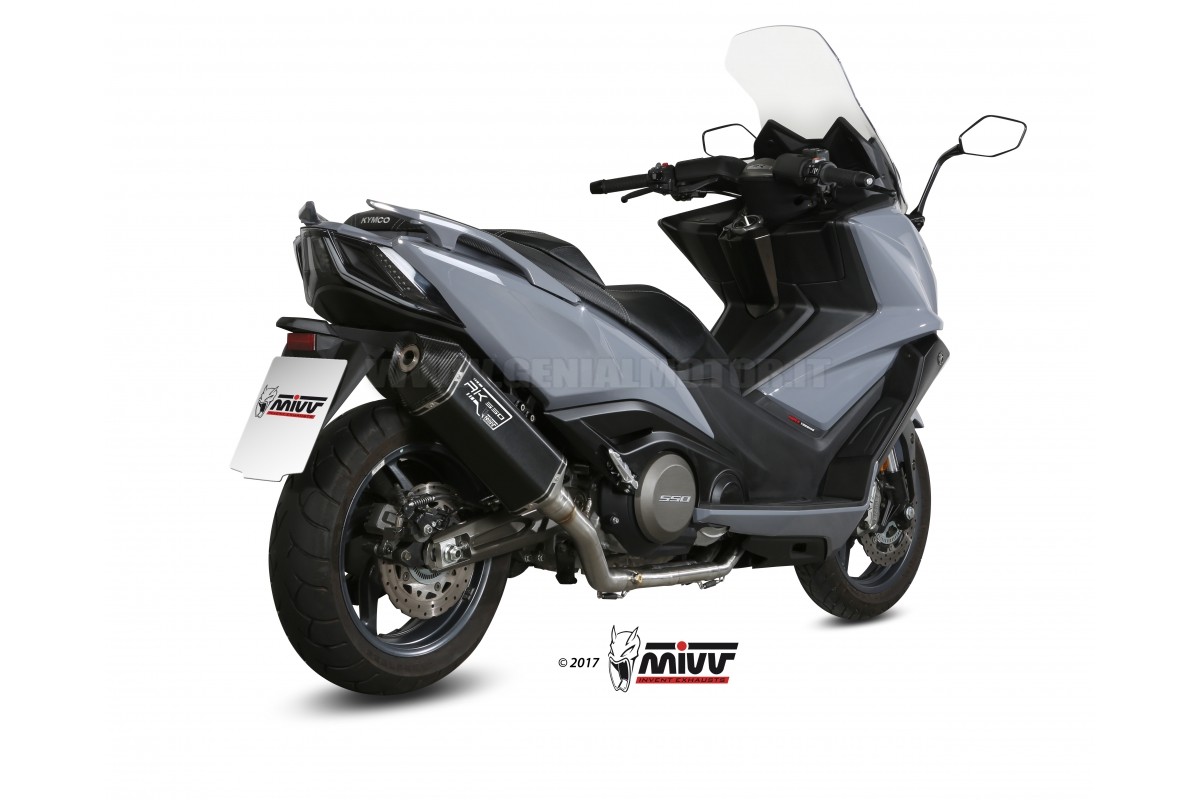 Mivv Complete Exhaust Speed Edge Black Stainless Steel Kymco Ak 550 ...