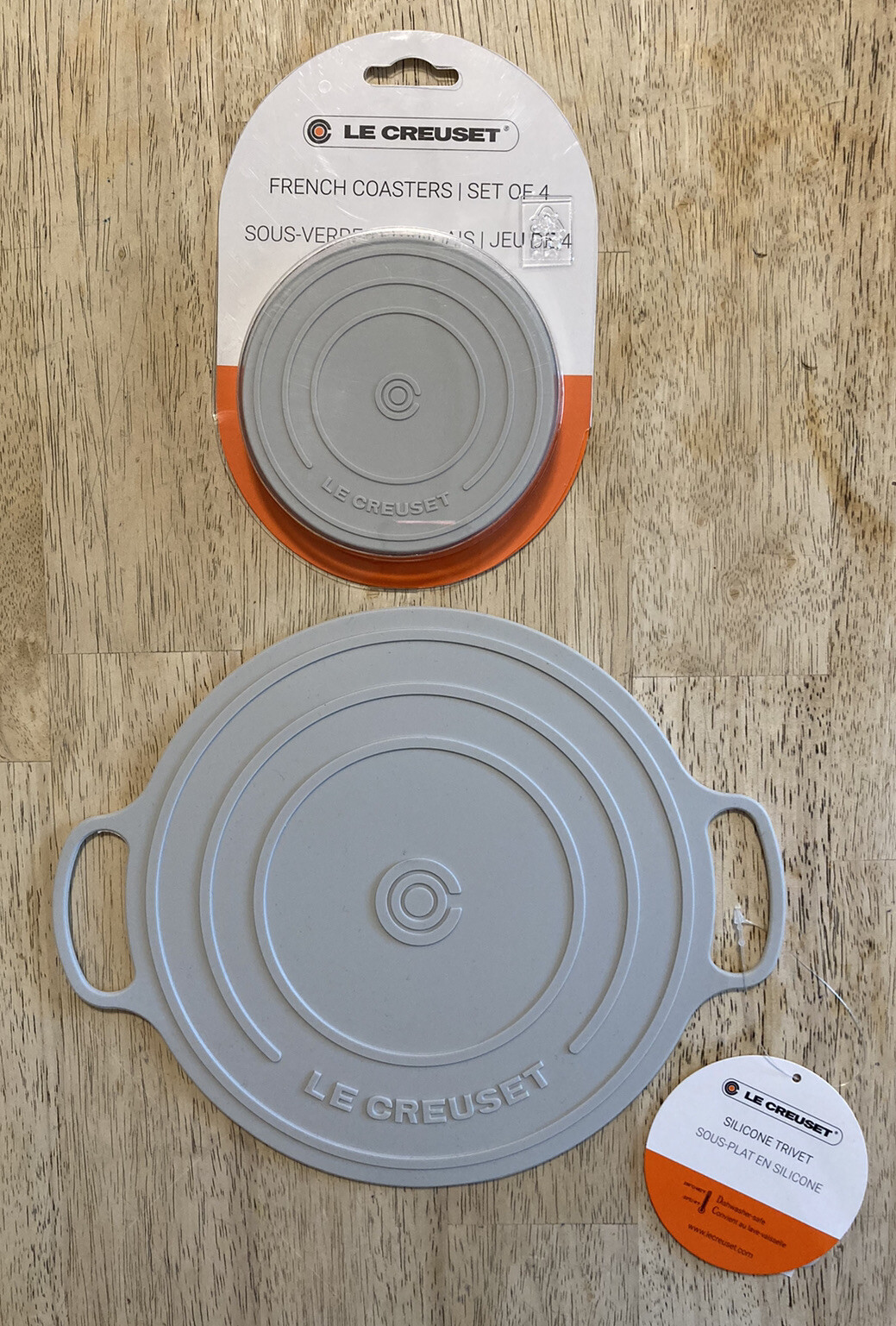 "Vapeur" LE CREUSET 8" Round CI Lid Trivet Silicone Potholder ...