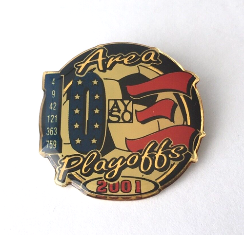 AYSO Youth Soccer Area 10 Playoffs Lapel Hat Pin Enamel Stars Stripes ...