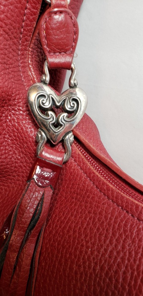 BRIGHTON RED IVANKA MASTERPIECE COLLECTION SHOULDER HANDBAG PURSE ...