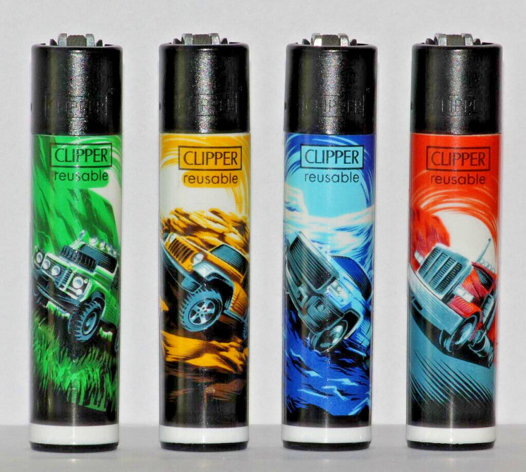 4x Clipper Trucks , Feuerzeug Reibradfeuerzeuge Neuheit Car Autos LKW ...