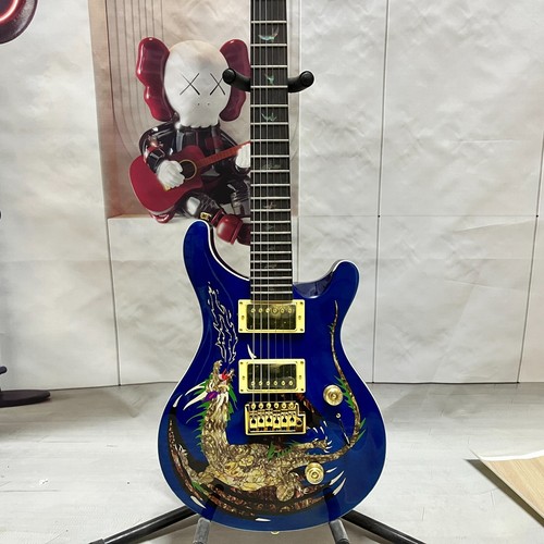 PRS Style Electric Guitar Mahogany Body and Neck Dragon drawing indigo ...