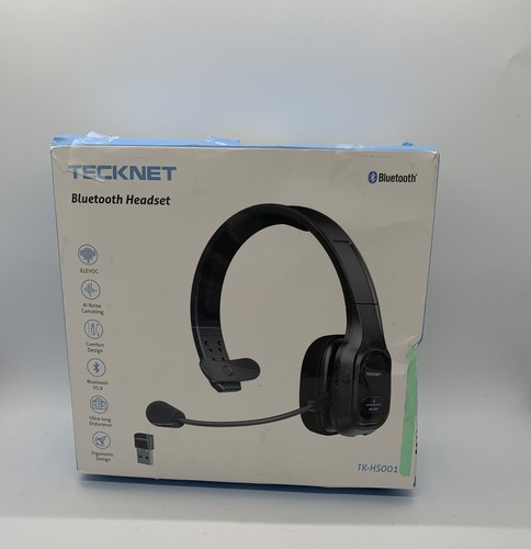 TECKNET Bluetooth Trucker Headset w/ Microphone Noise Canceling ...