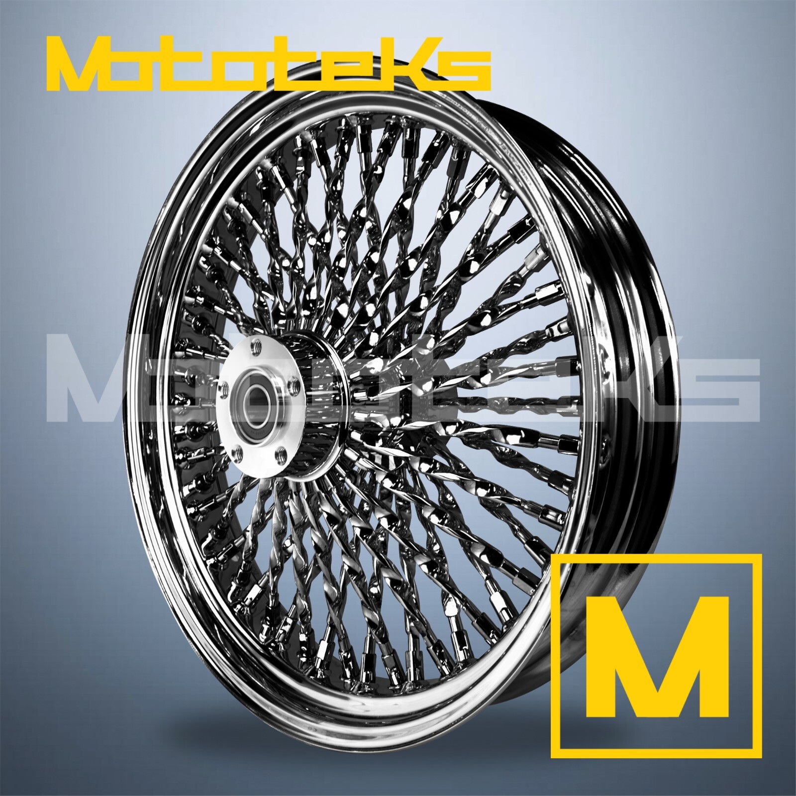 21" 21X3.5 CALI FAT SPOKE WHEEL 52 STAINLESS FOR HARLEY TOURING FRONT ...