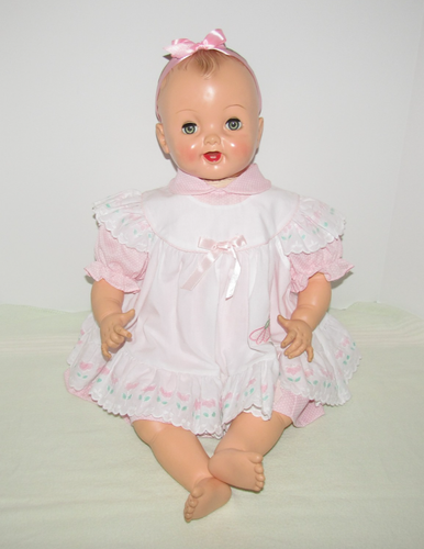 Vintage Doll Effanbee CUDDLE-UP BABY Big Life-Size 25” Teeth Crier ...