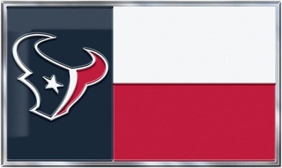 Houston Texans Texas State Flag Design Auto Emblem, Aluminum Metal ...
