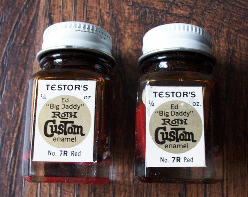 RARE Vintage Testor's Ed Big Daddy Roth ROAD AGENT RED Paint 2 Bottles ...