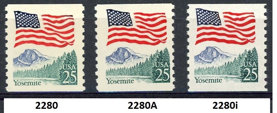 YOSEMITE Coil Variety Set of 3 MNH PAIRS Scott's 2280 2280A & 2280i | eBay