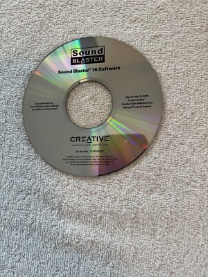 Creative Labs Sound Blaster 16 Software CD-ROM - CD ONLY!!! | eBay
