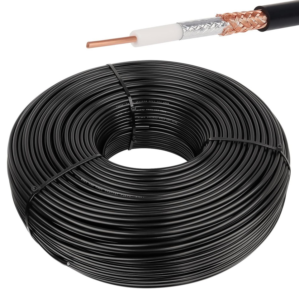RG8x Coaxial Cable 100ft,Low Loss RG 8X Cable 100 Feet,RG8x Coax Cable ...