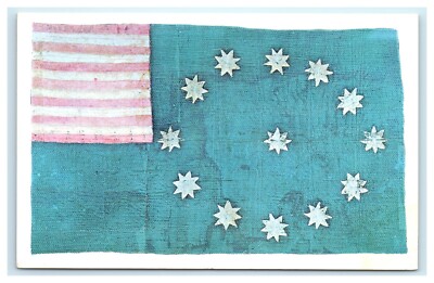 POSTCARD Historic Easton Stars and Stripes Flag Displayed at Public ...