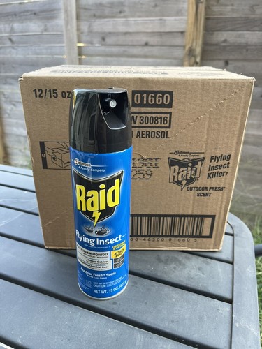 12-pack Raid Flying Insect Killer Mosquitoes & Flies) Fresh Scent, 15oz ...
