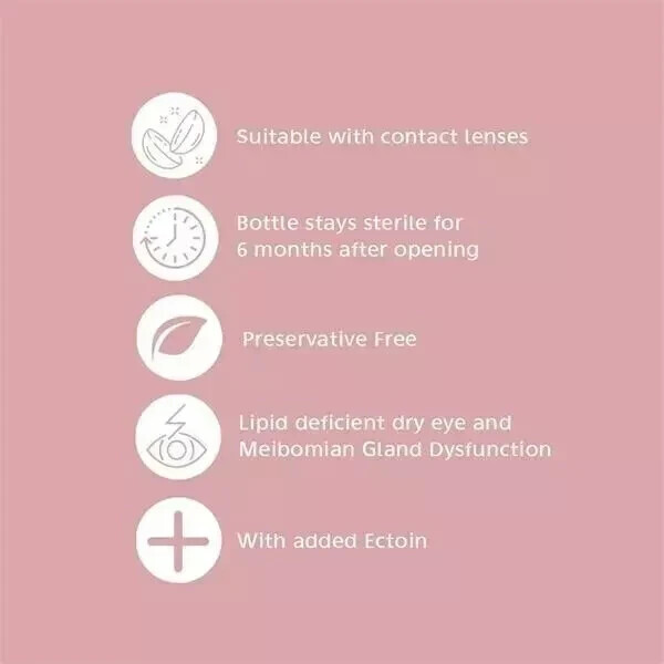 3X Hylo Dual Eye Drops with Hyaluronic Acid and Ectoin for Dry and Red ...