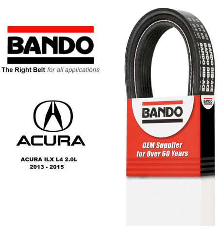 Serpentine Main Drive Belt Fits Acura ILX 2013-15 L4 2.0L OE: 31110-R1A ...