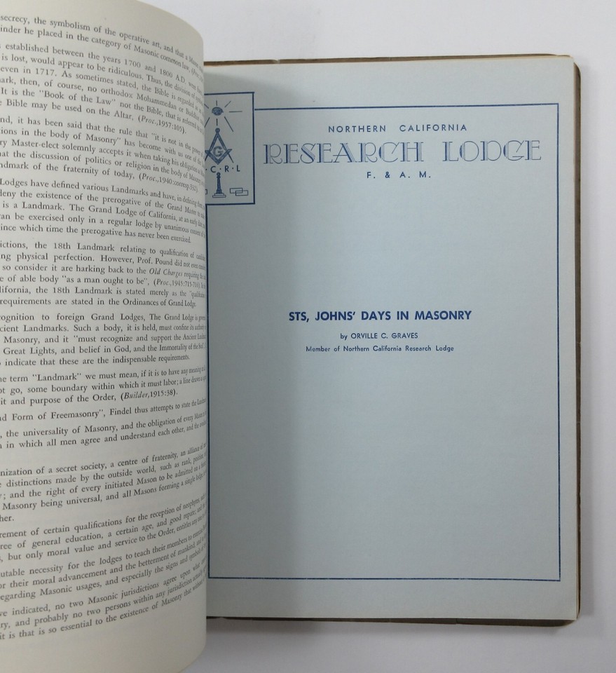 Freemasonry Rituals Symbols History California Research Lodge Papers ...