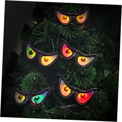 Halloween Flashing Spooky Eyes Lights, 5 Pcs Auto Color Changing Light ...