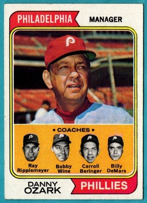 1974 Topps Danny Ozark Philadelphia Phillies #119 | eBay