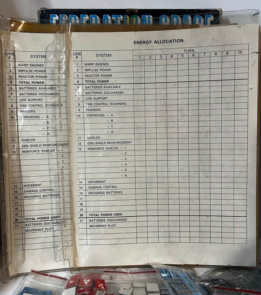 Federation Space Task Force Games 1981 #5005 With Captains Log | eBay