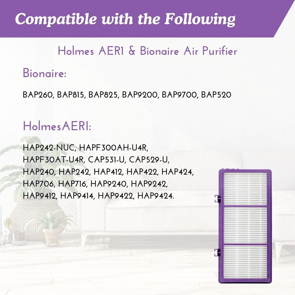 HEPA Filter Performance Plus For Holmes AER1 Air Purifier HAPF300AP, 4 ...