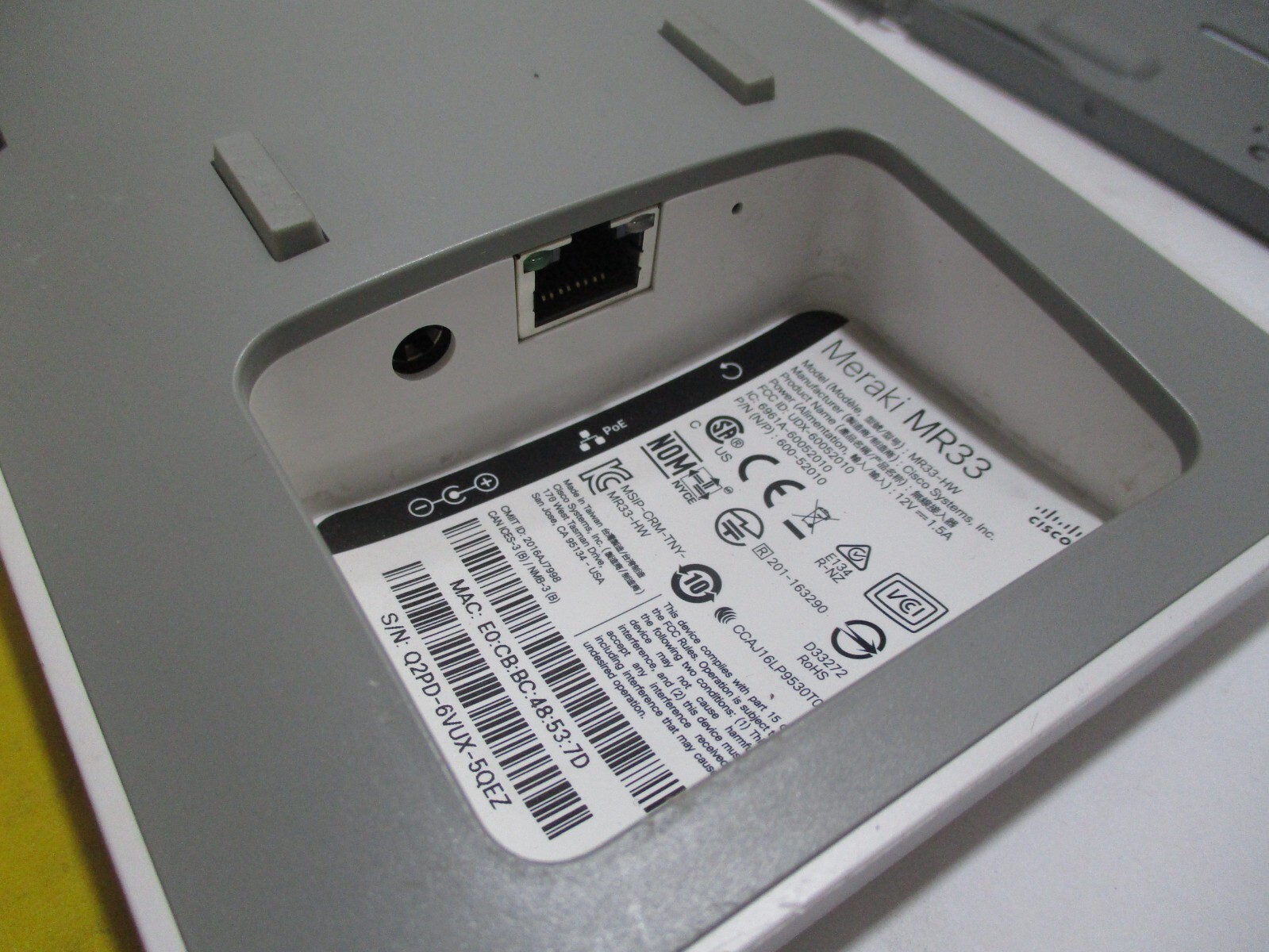 Cisco Meraki MR33 MR33-HW Cloud Managed Indoor AP w/ MOUNTING BRACKET ...