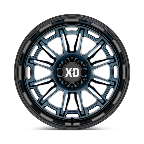 20 WHEELS RIMS 35125020 TIRES XD865 PHEONIX BLUE MILL BLACK LIP FITS F ...